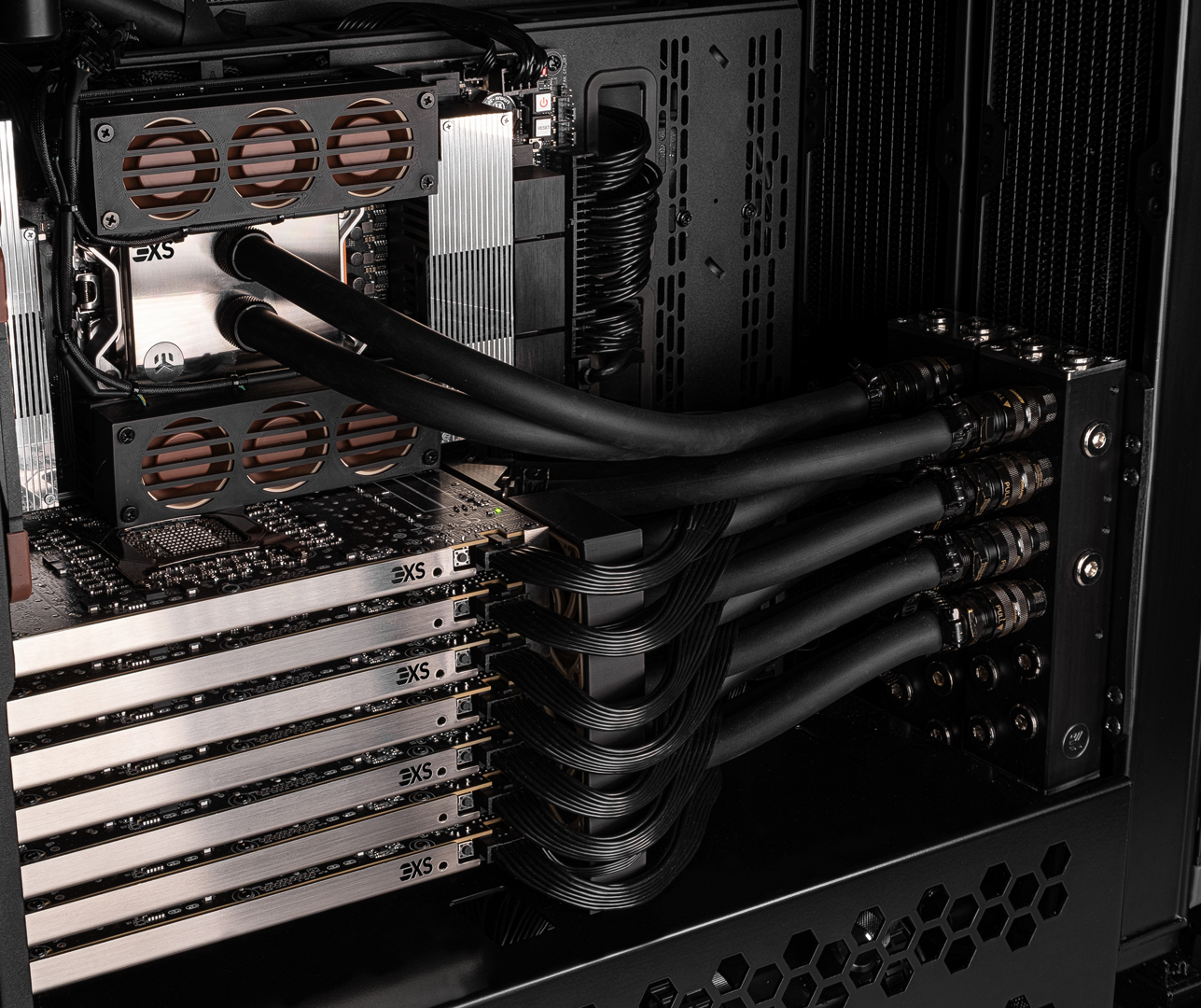 Watercooled AMD Threadripper Deep Learning Workstation - 3XS